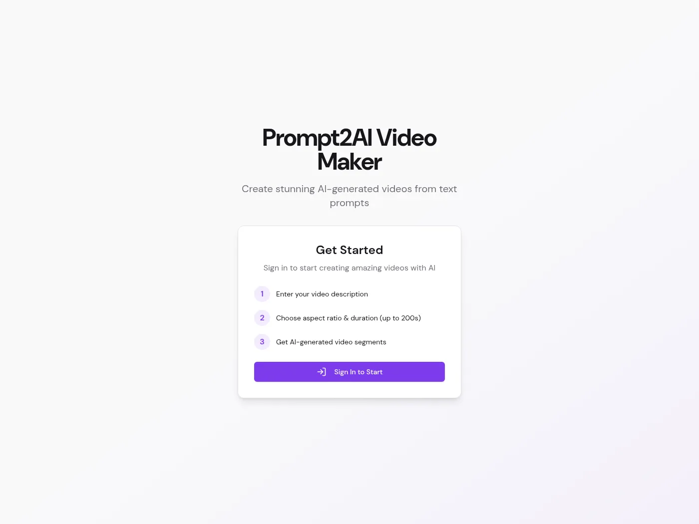 Prompt2AI Video Maker
