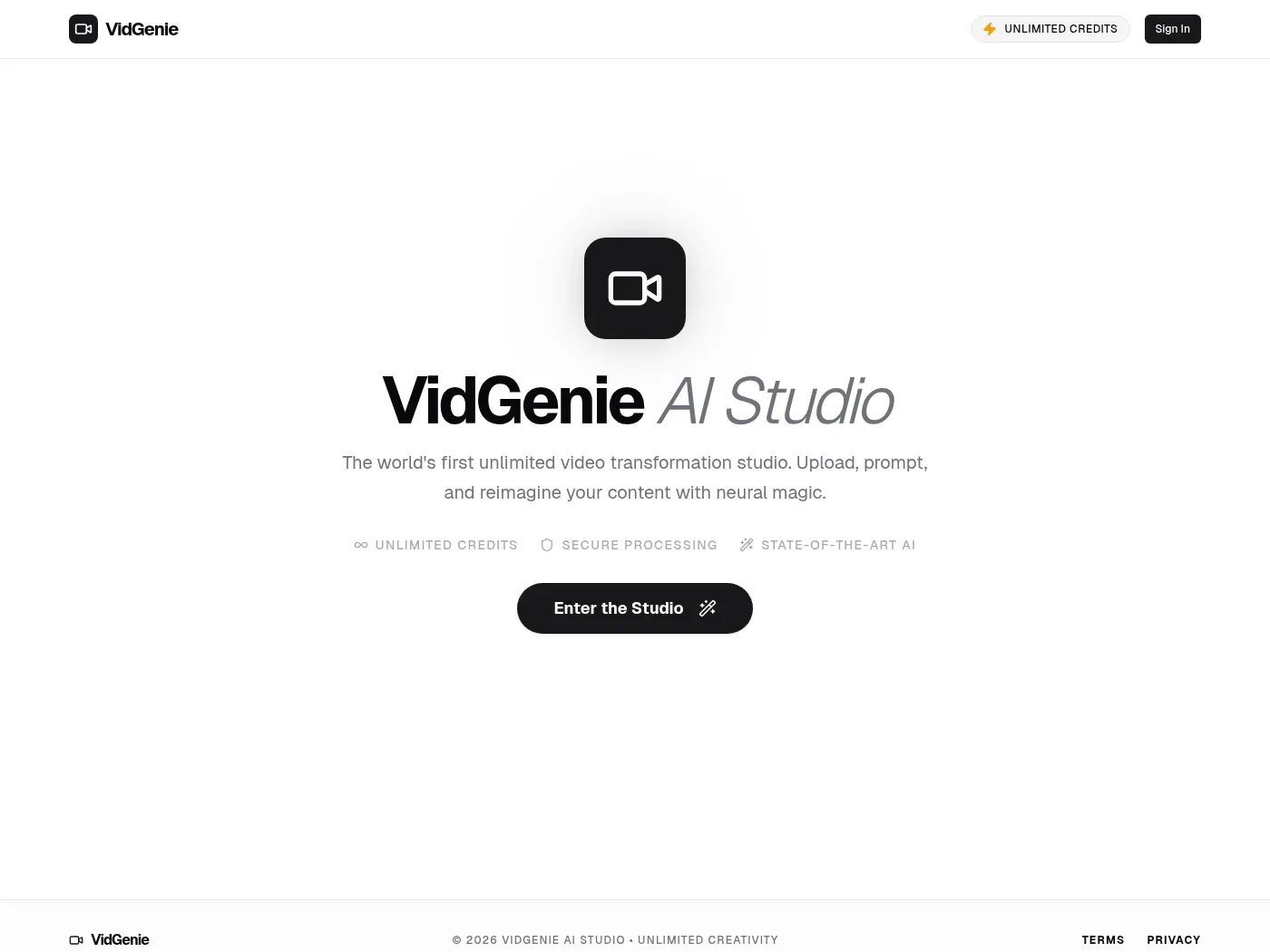 VidGenie AI Studio