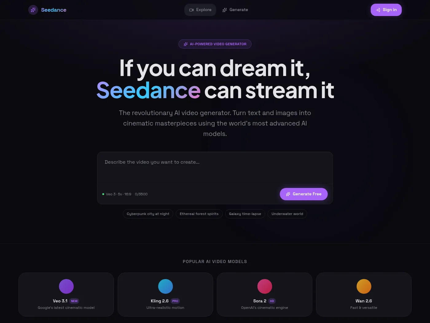Seedance AI Video Maker