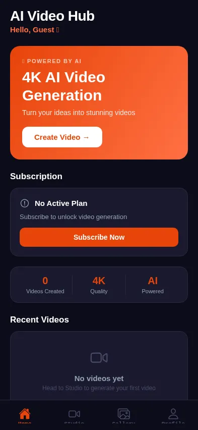 AI Video Subscription Hub