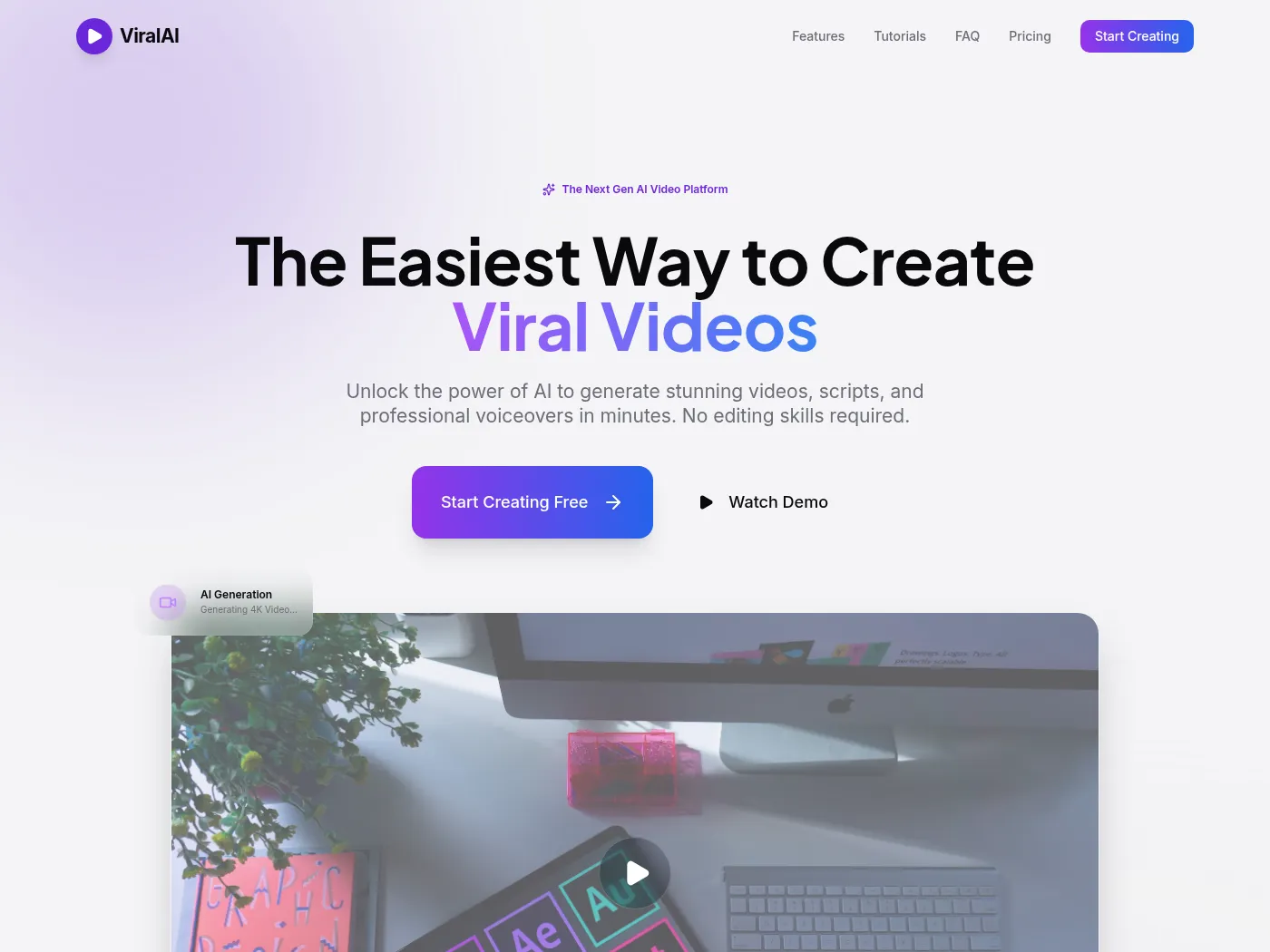 ViralAI Landing Page