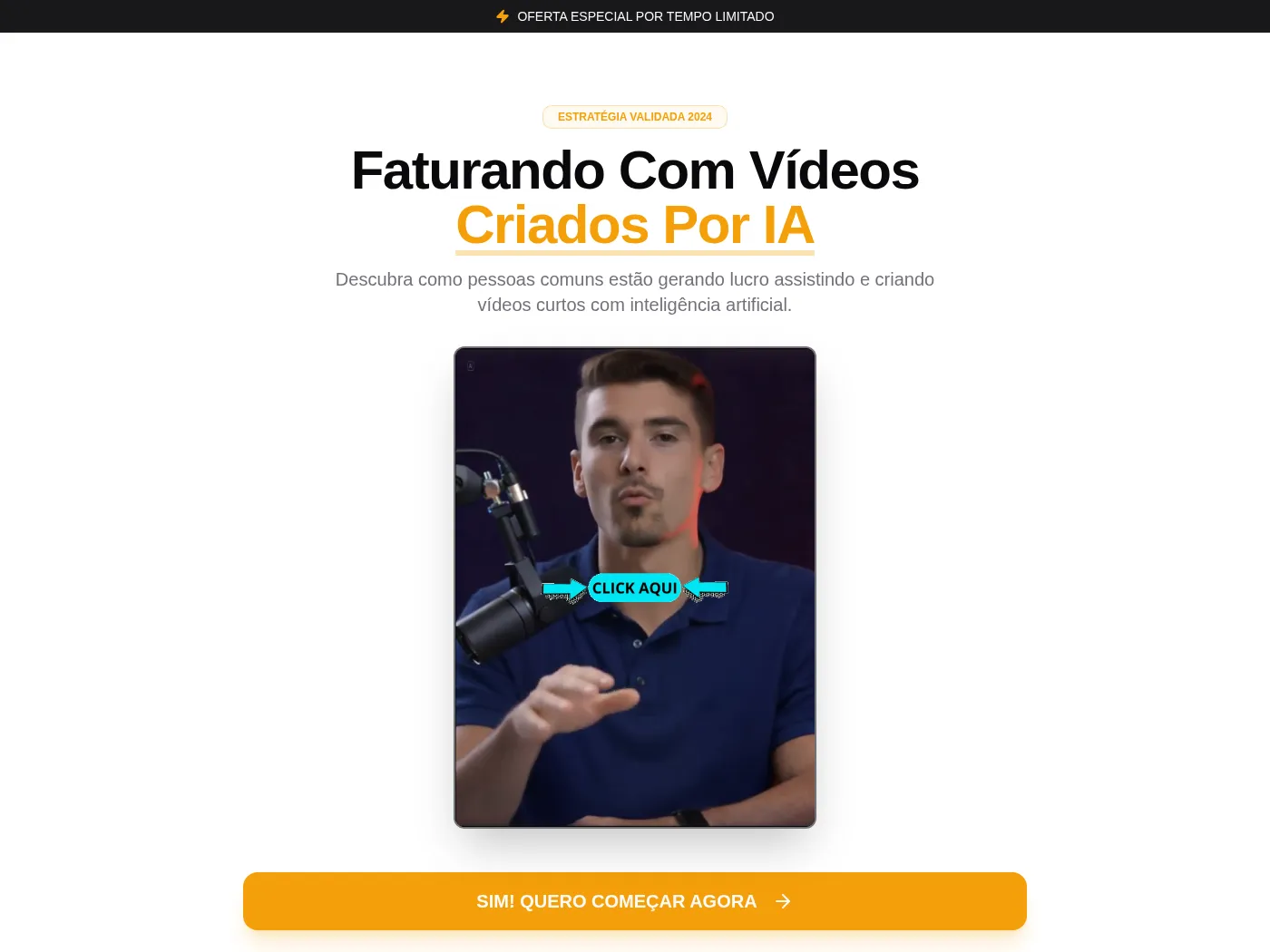 Faturando com Vídeos AI