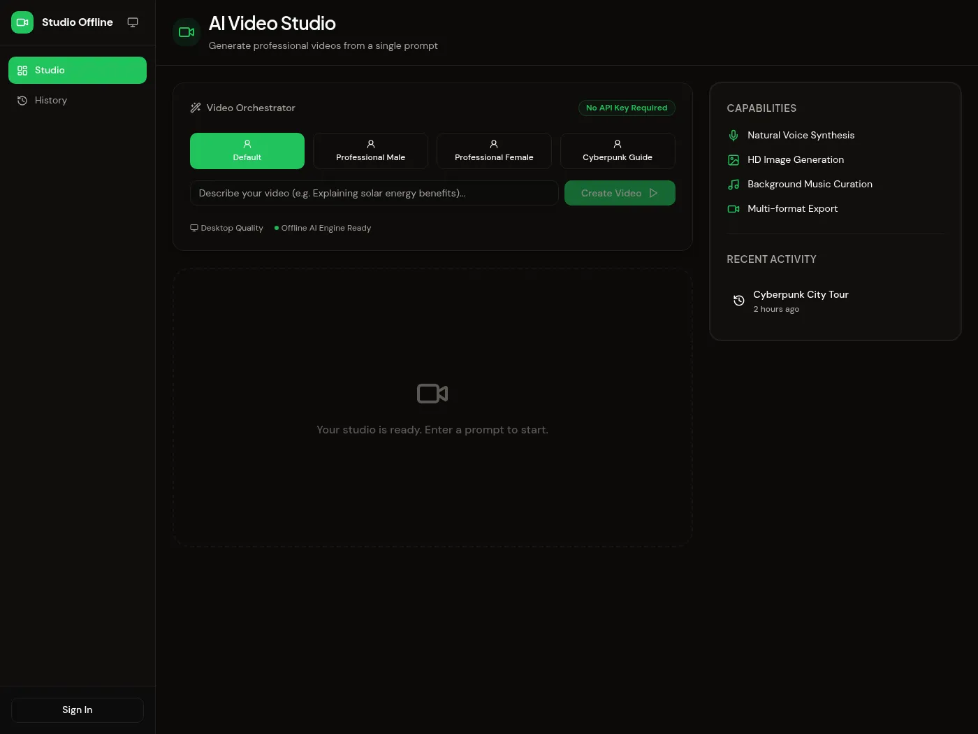 Offline AI Video Builder
