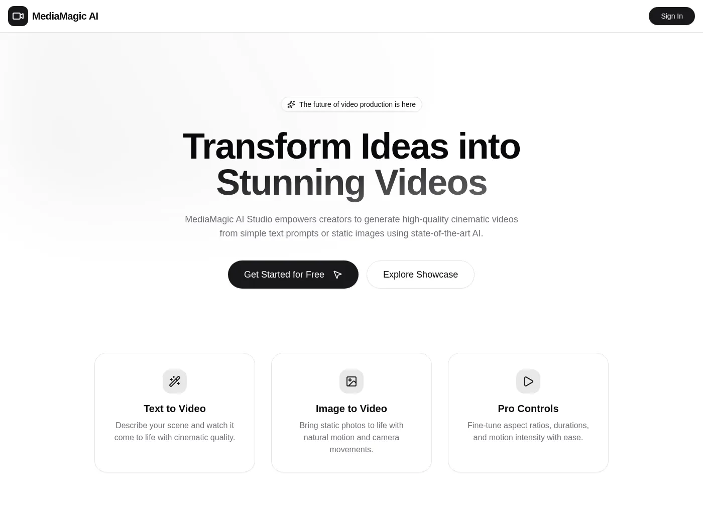 MediaMagic AI Studio