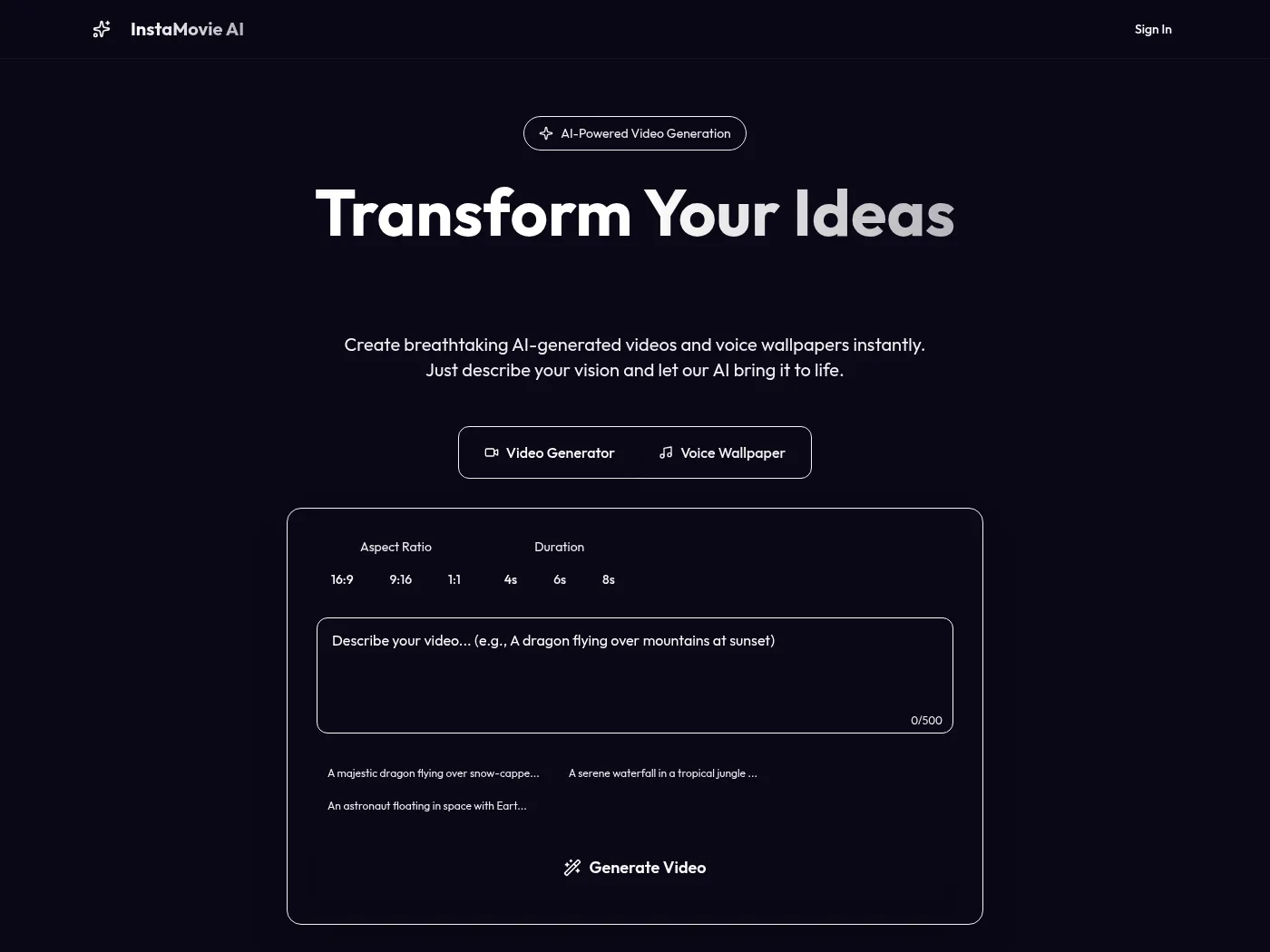 InstaMovie AI Studio