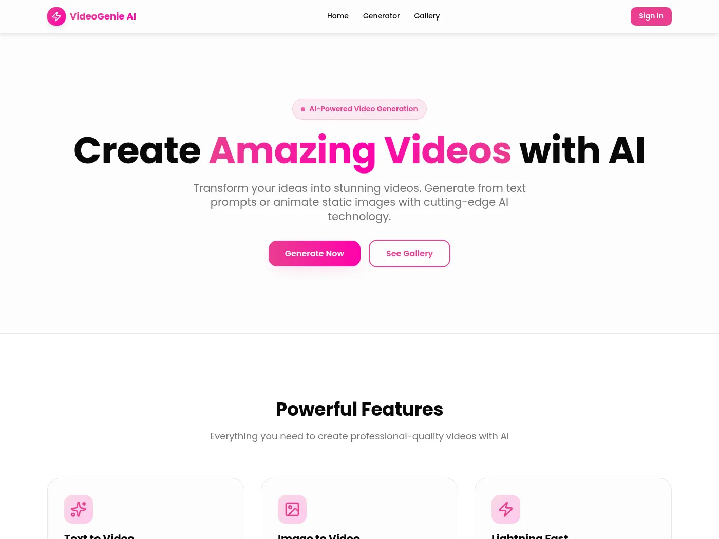 VideoGenie AI