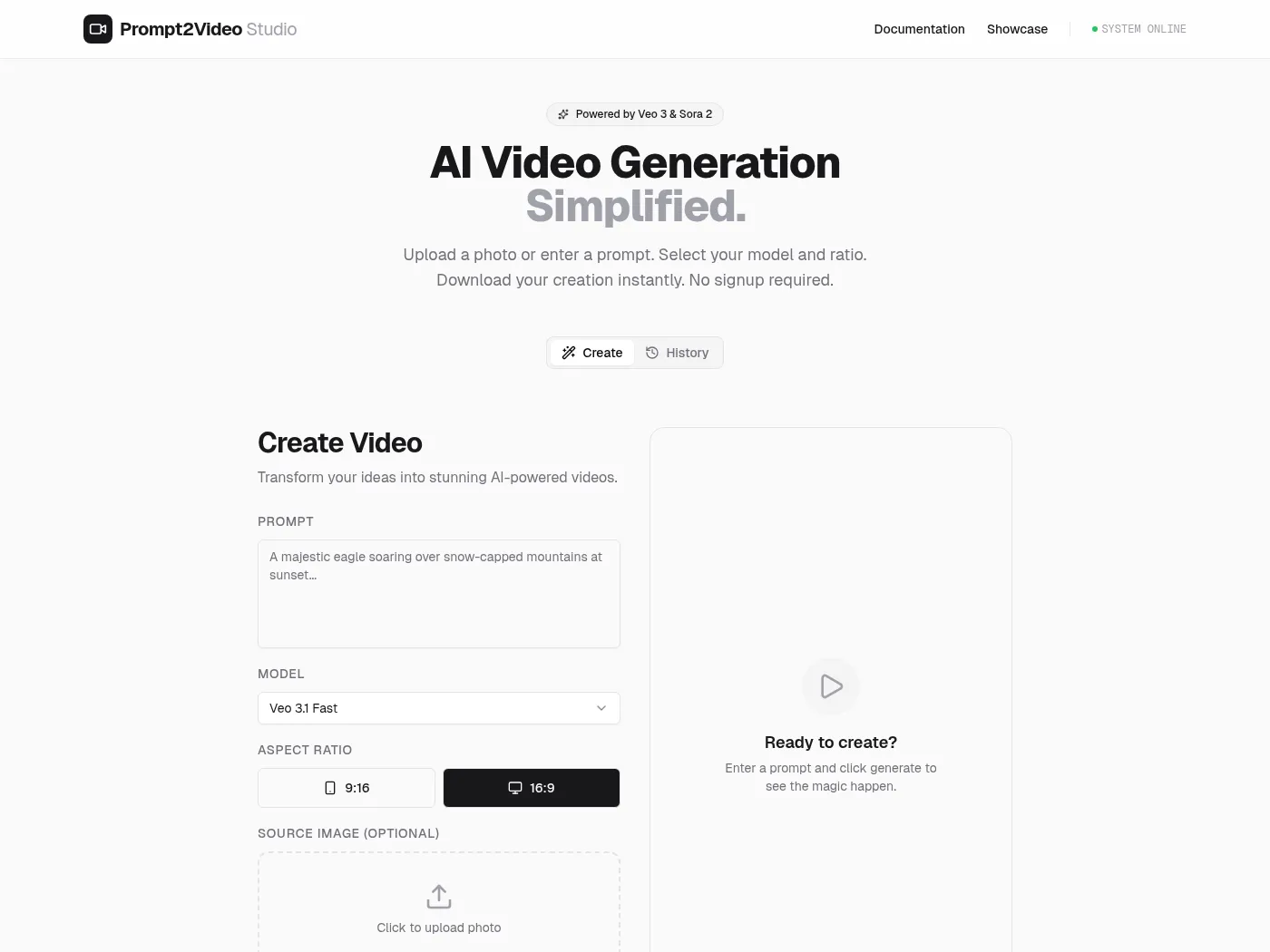 Prompt2Video Studio