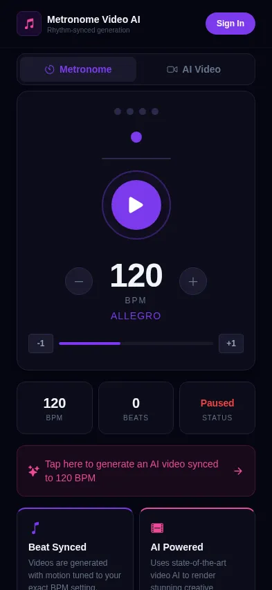 Metronome Video AI