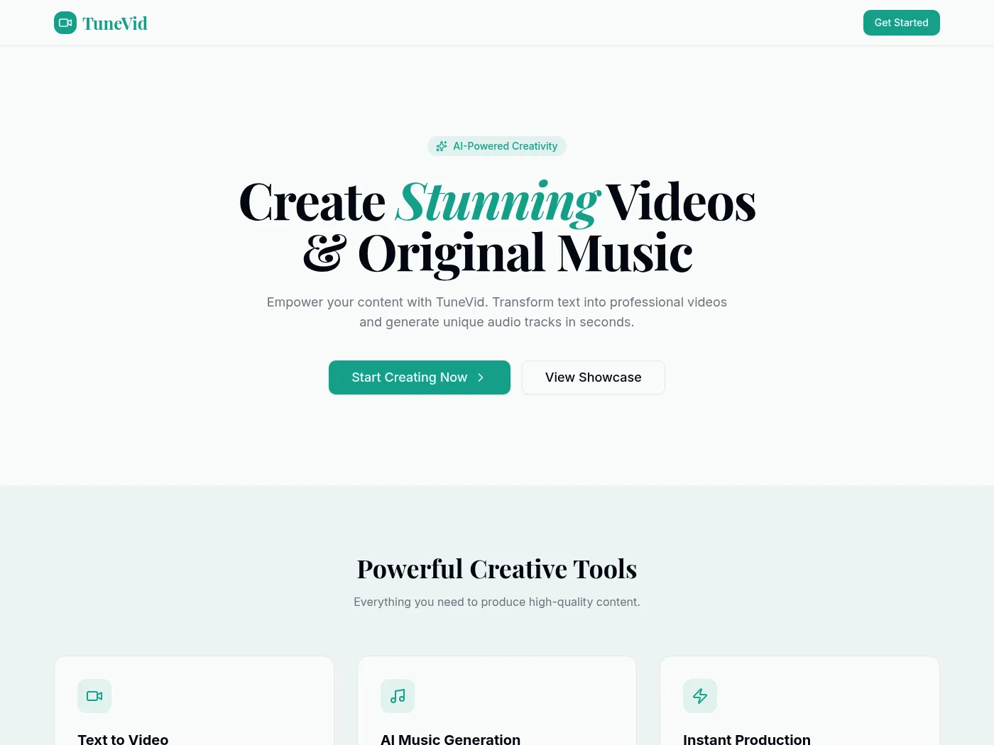 TuneVid AI Studio