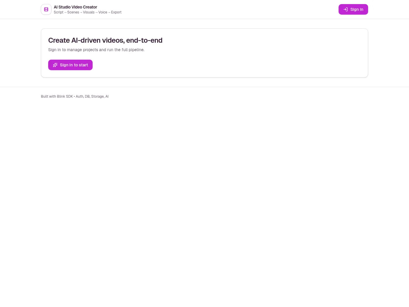 AI Studio Video Creator