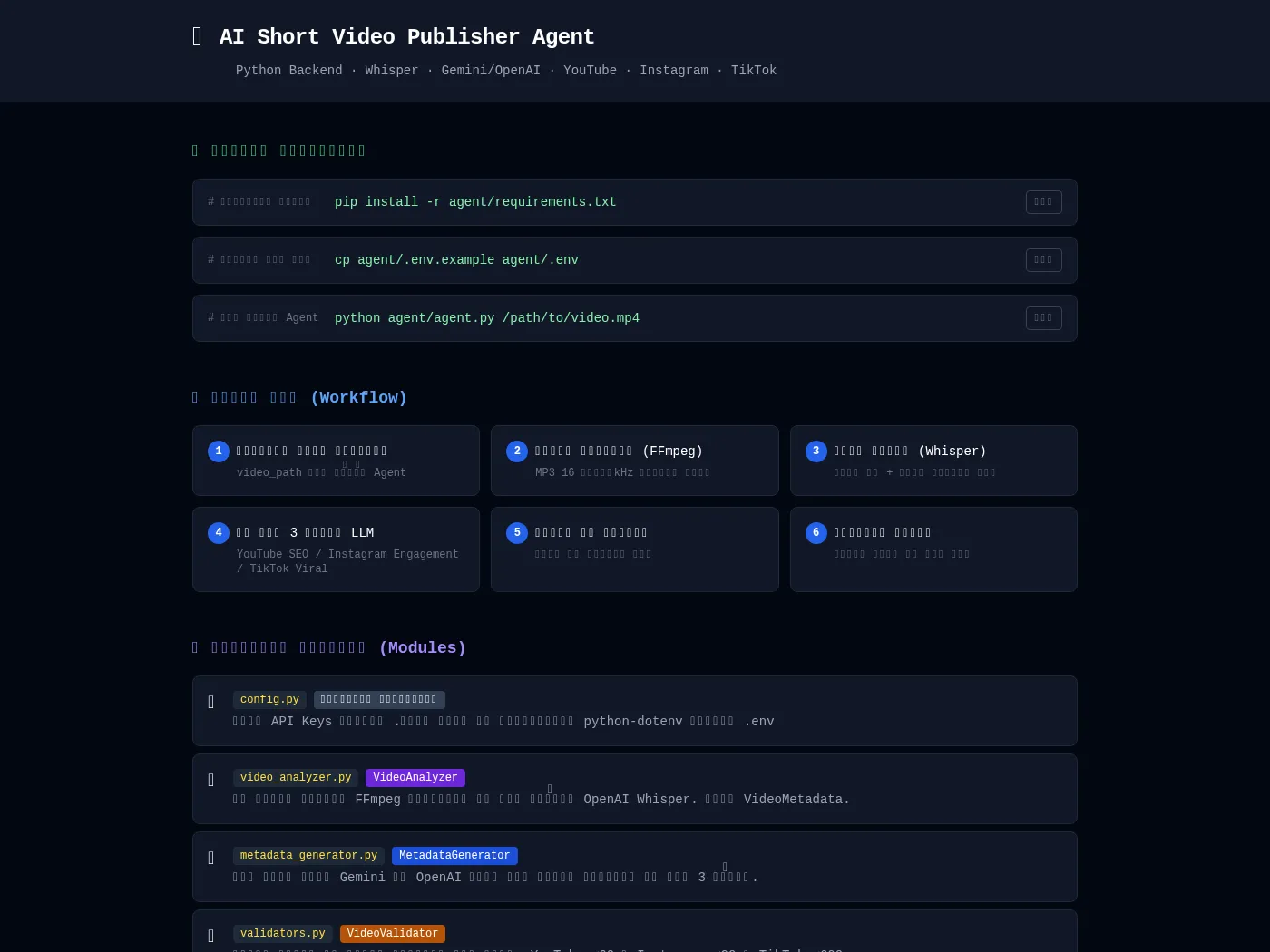 Auto Short Video Agent