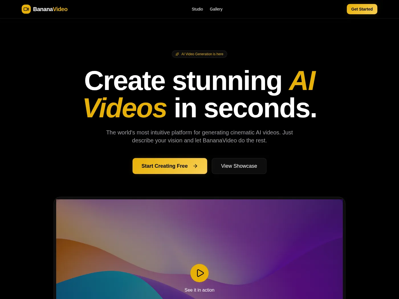 AI Video Creator Site