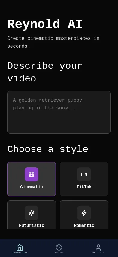 Reynold AI Video Studio