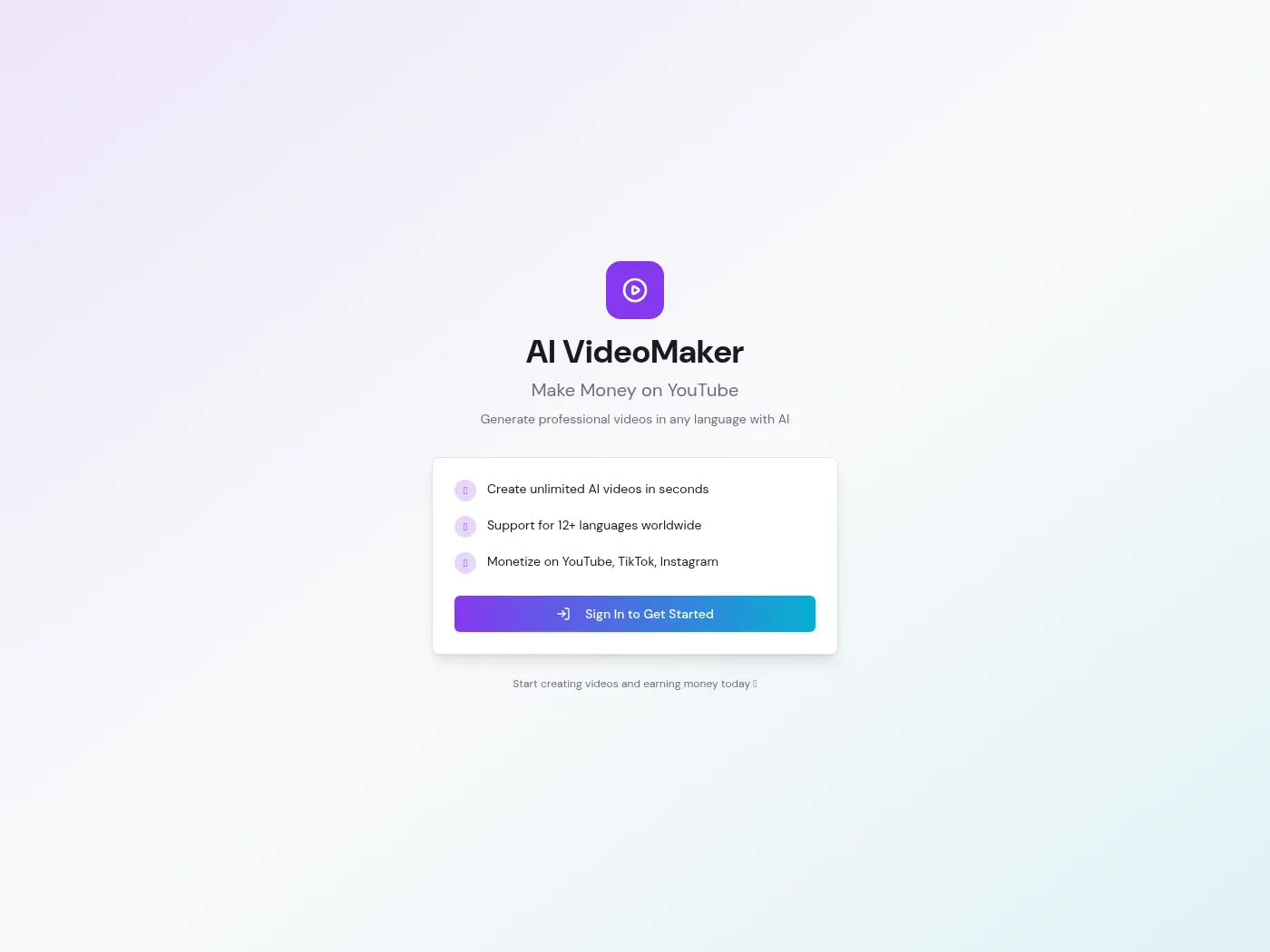 AI MoneyMaker Video App
