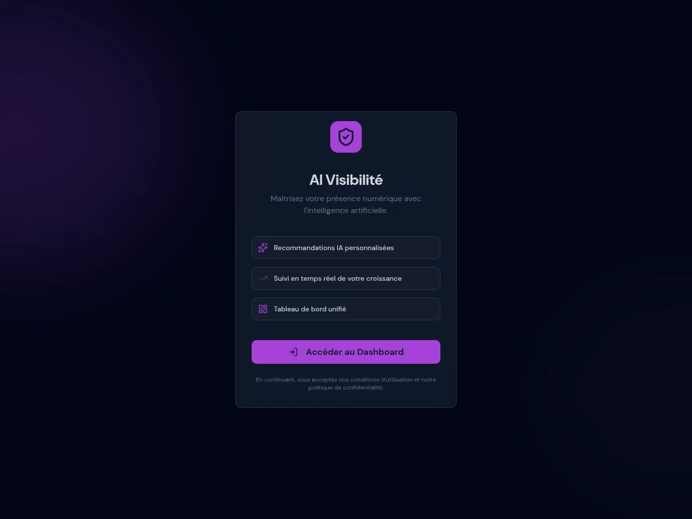 AI Visibilité Dashboard