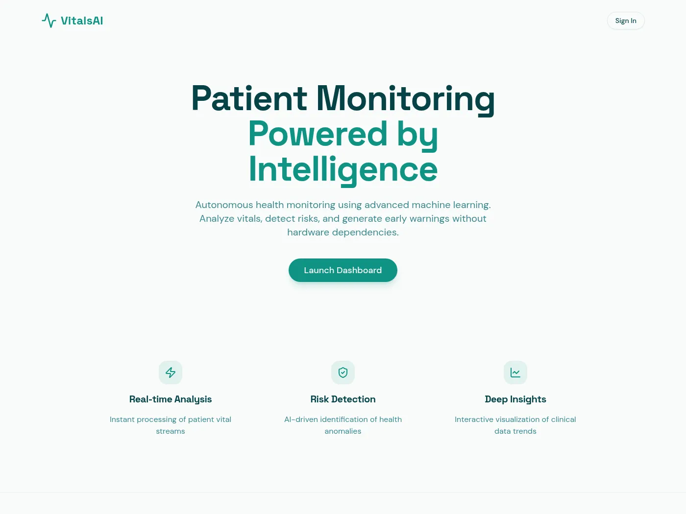 VitalsAI Dashboard