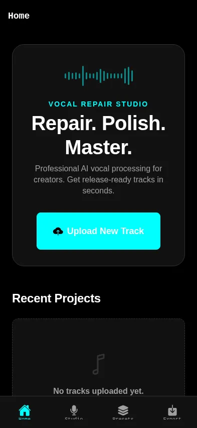 AI Vocal Repair Studio