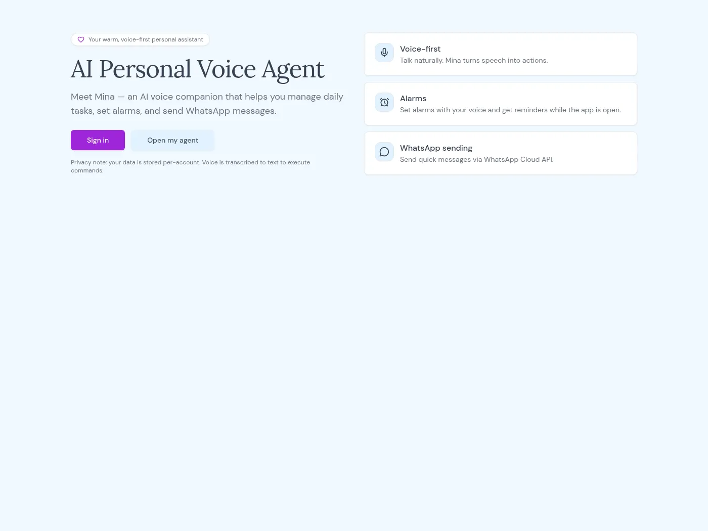 AI Personal Voice Agent