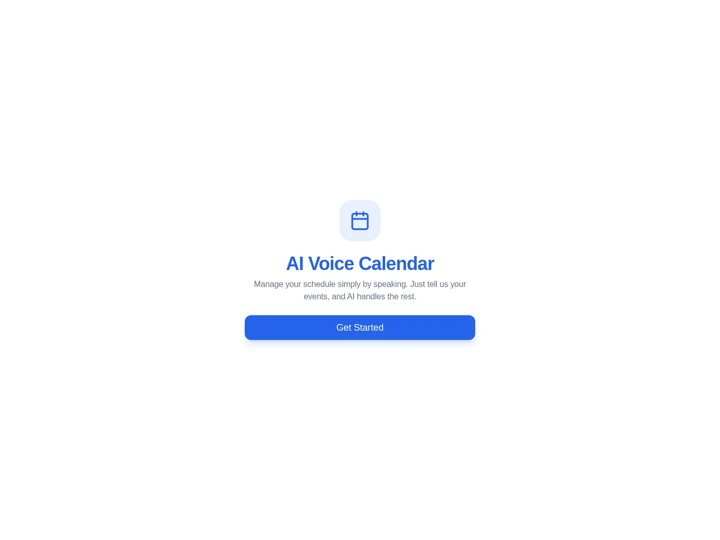 AI Voice Calendar