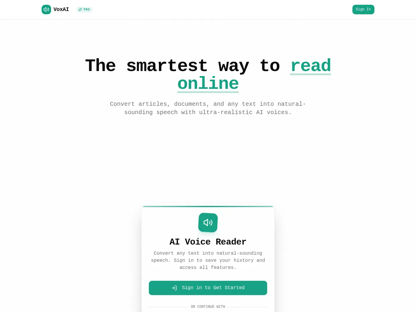 AI Voice Reader