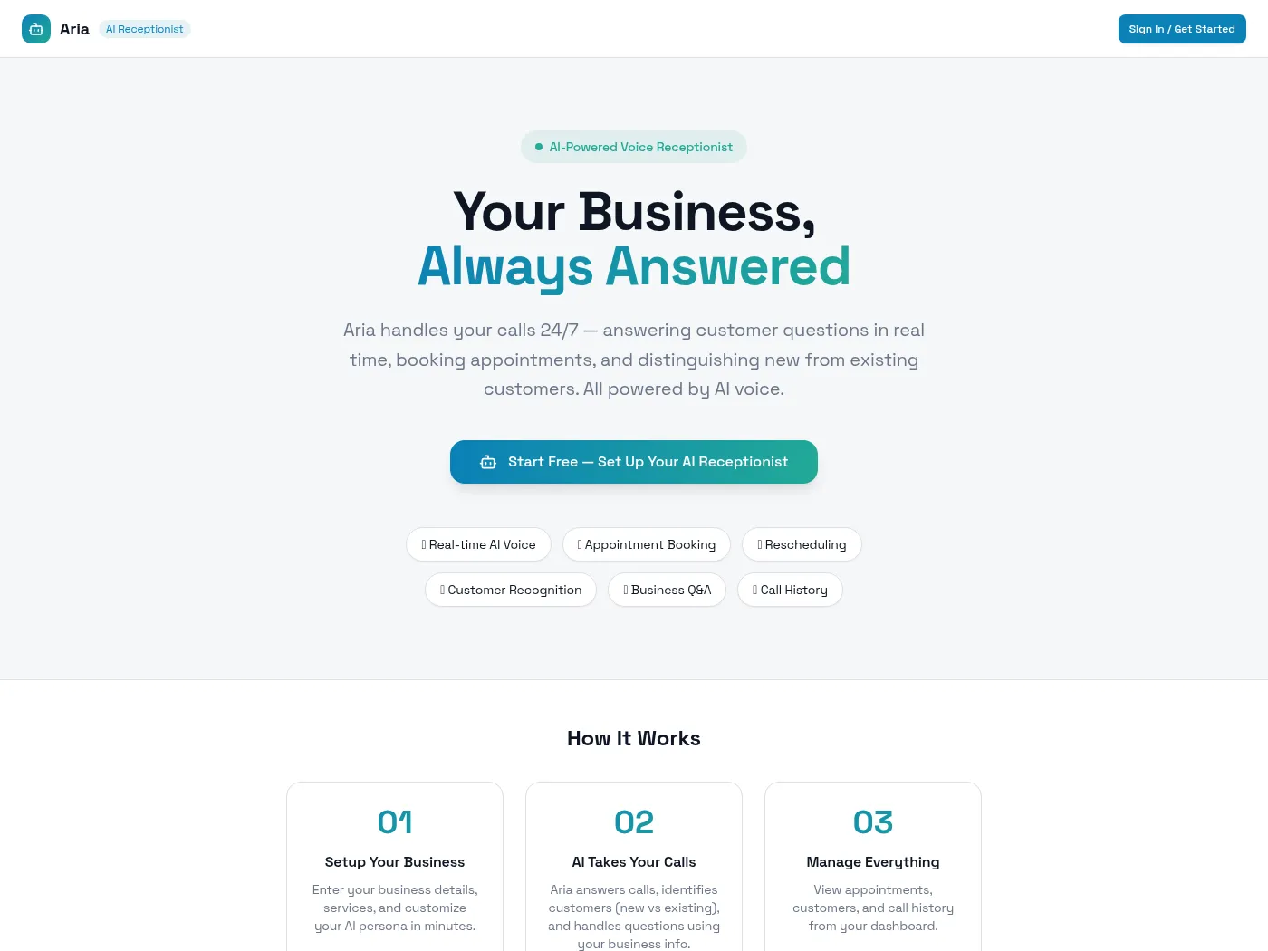 AI Voice Receptionist