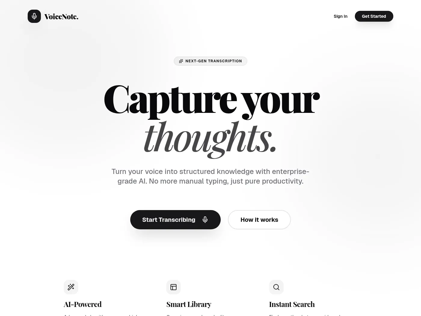 VoiceNote AI Transcriber