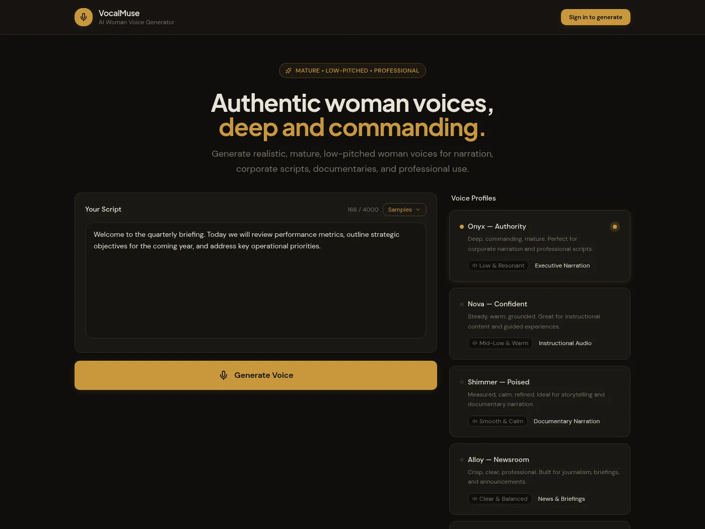 VocalMuse AI Generator