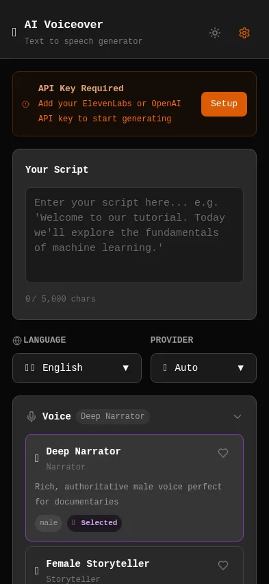 AI Voiceover Agent