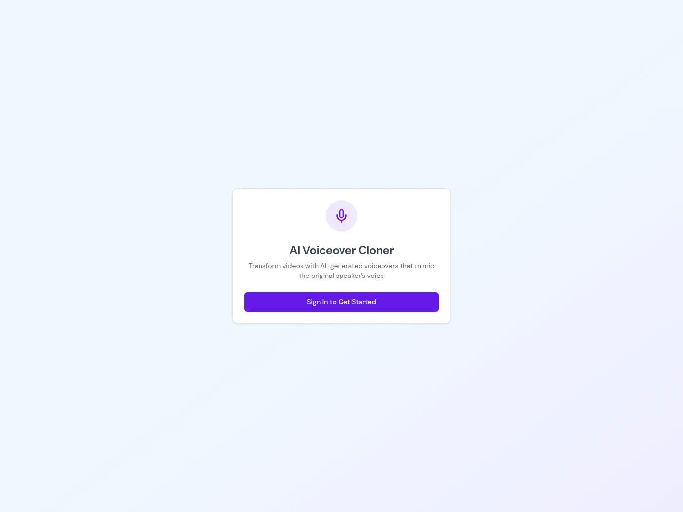 AI Voiceover Cloner