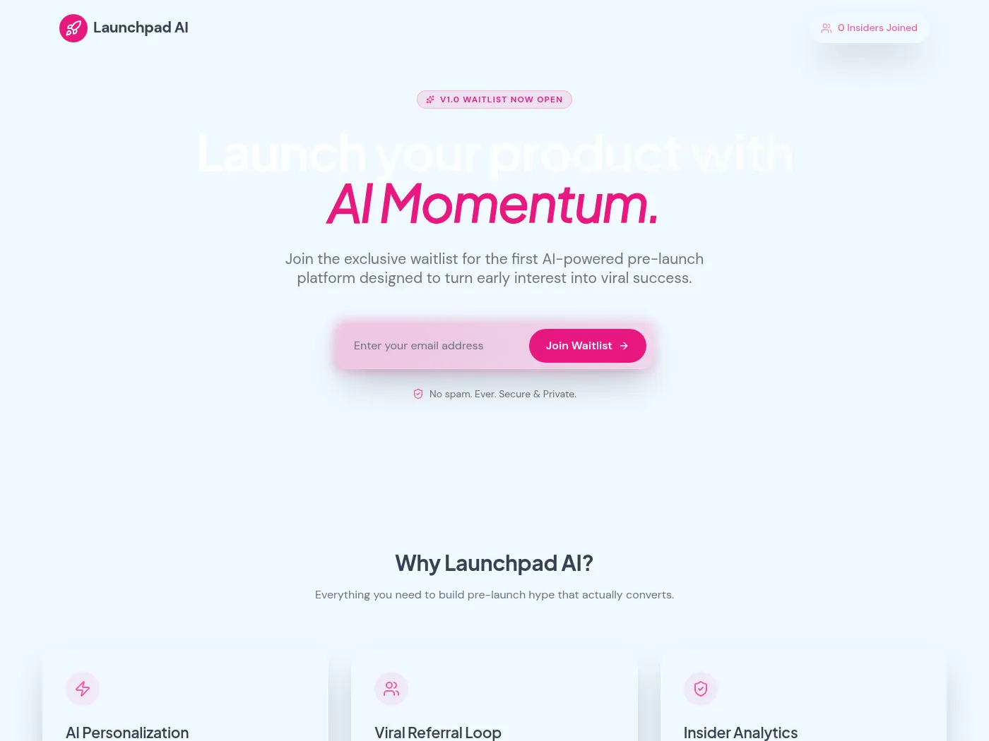 Insider Waitlist Launchpad