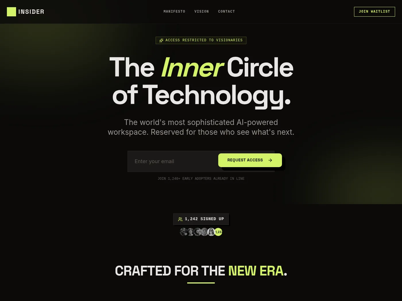 Insider Waitlist Site