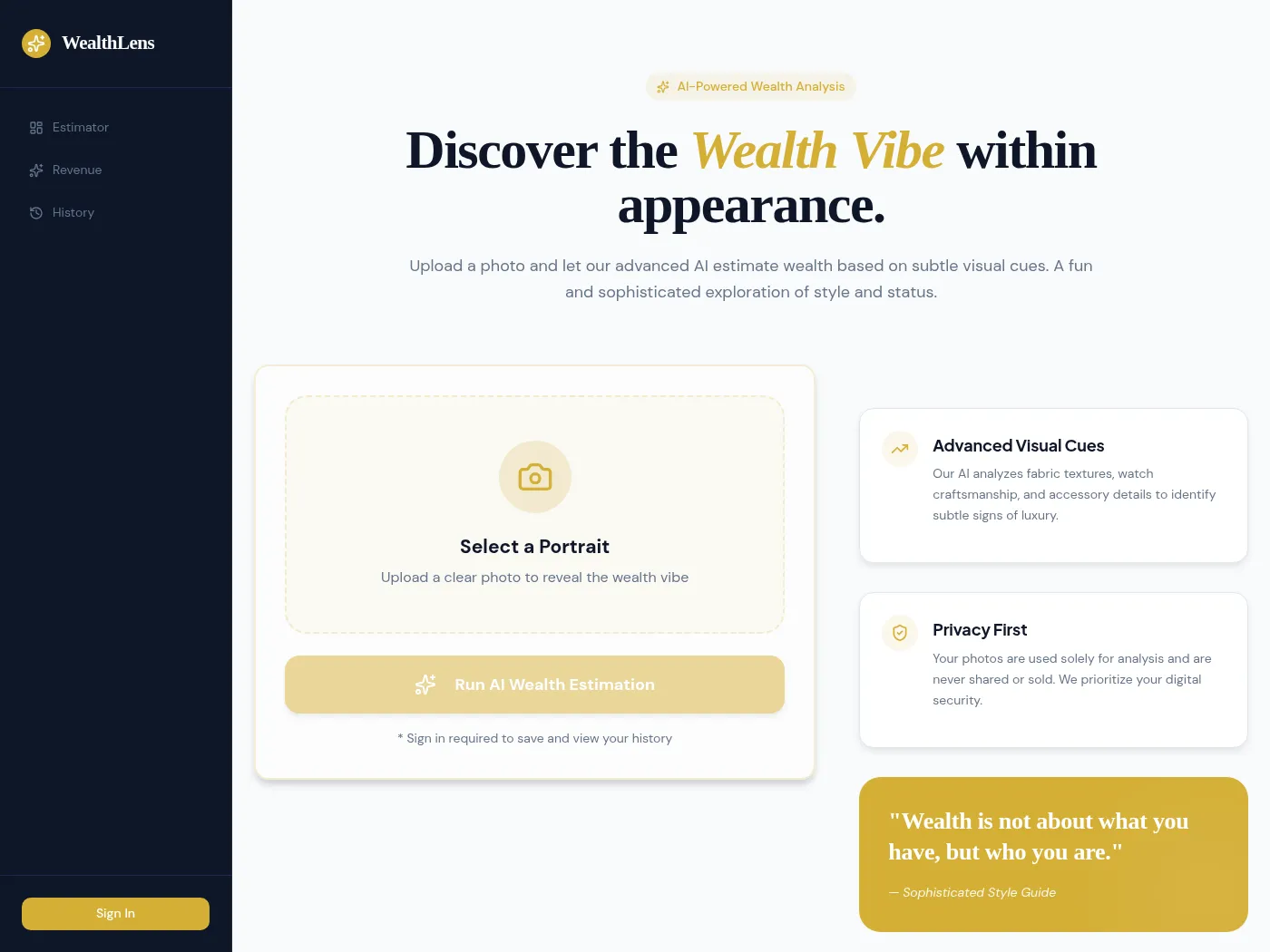 AI Wealth Estimator