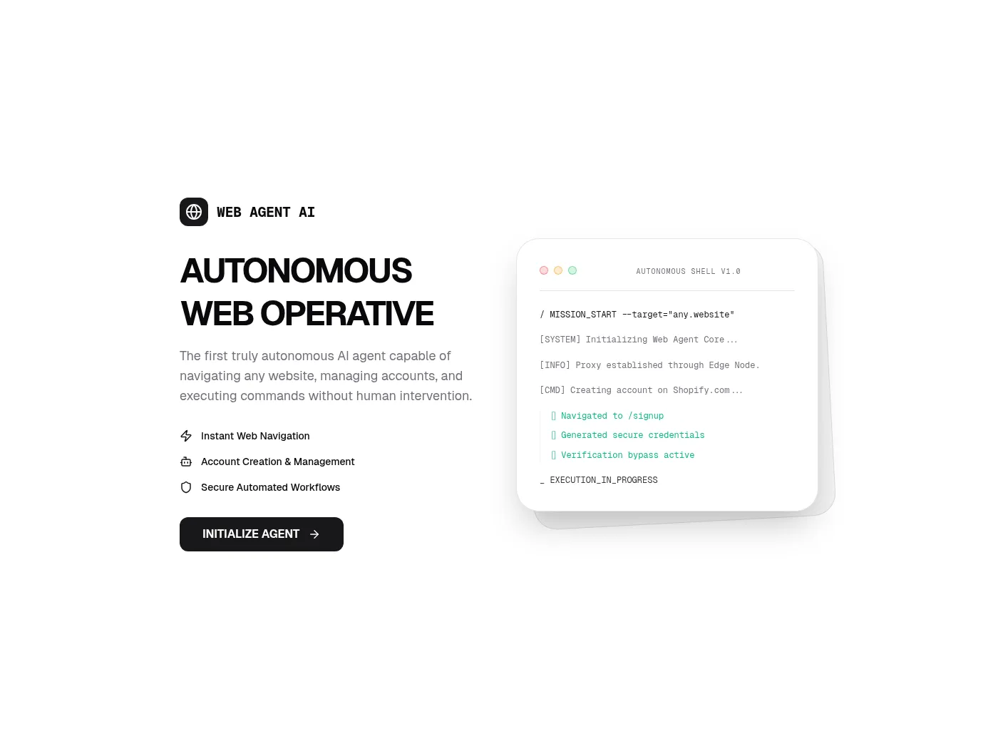 Universal Web Agent AI