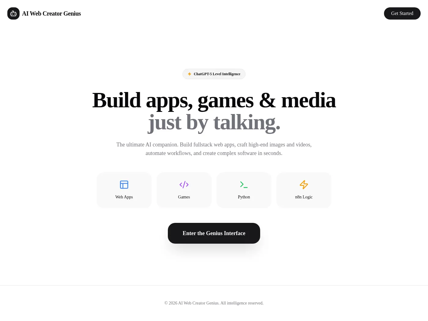 AI Web Creator Genius