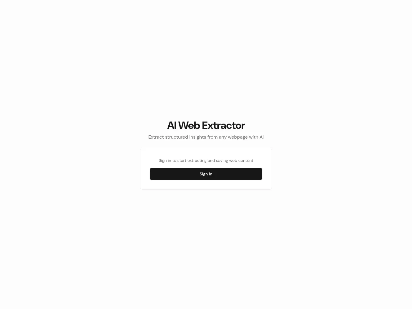 AI Web Extractor