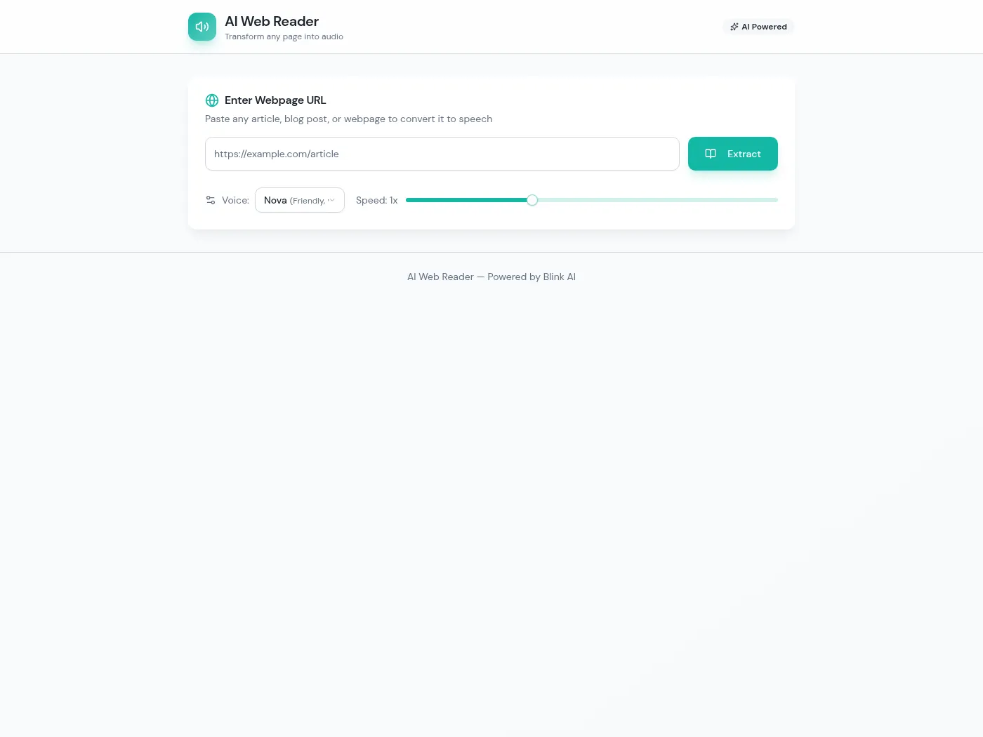 AI Web Reader