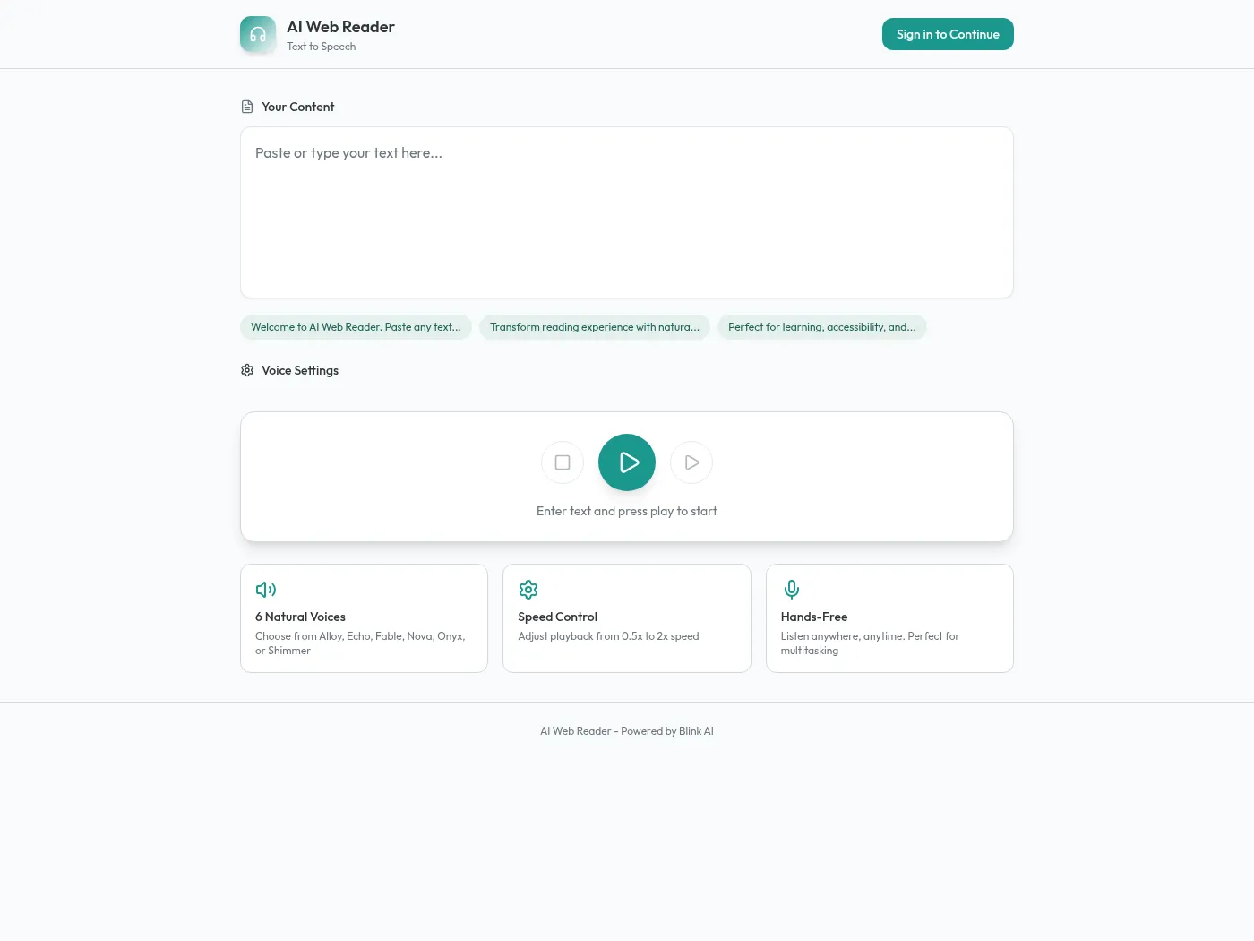AI Web Reader