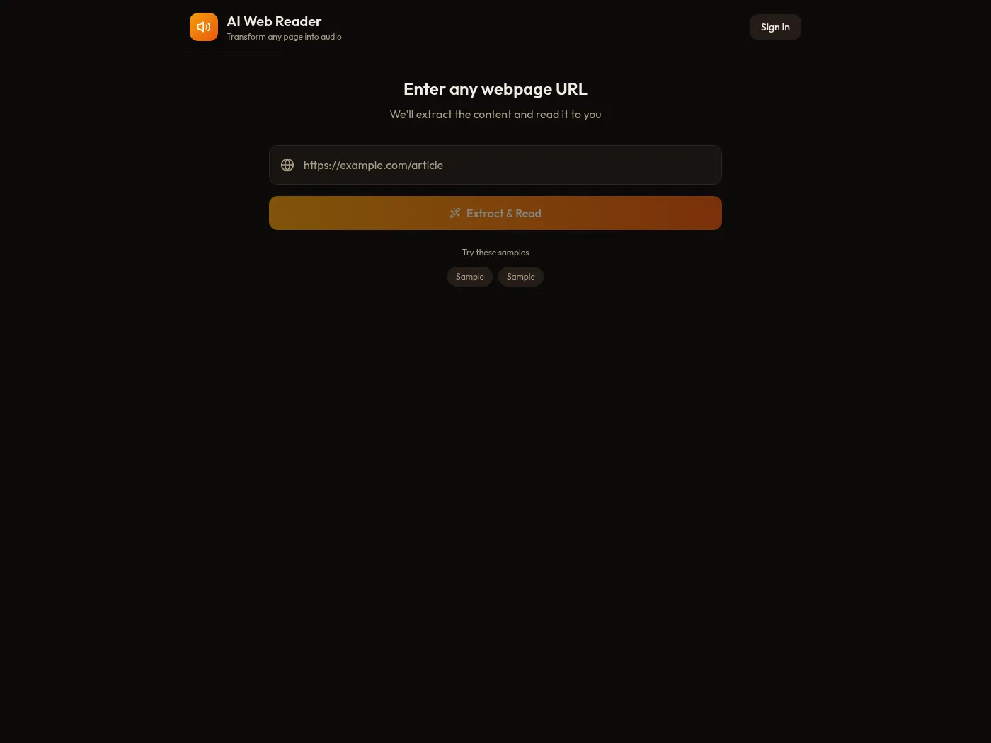 AI Web Reader