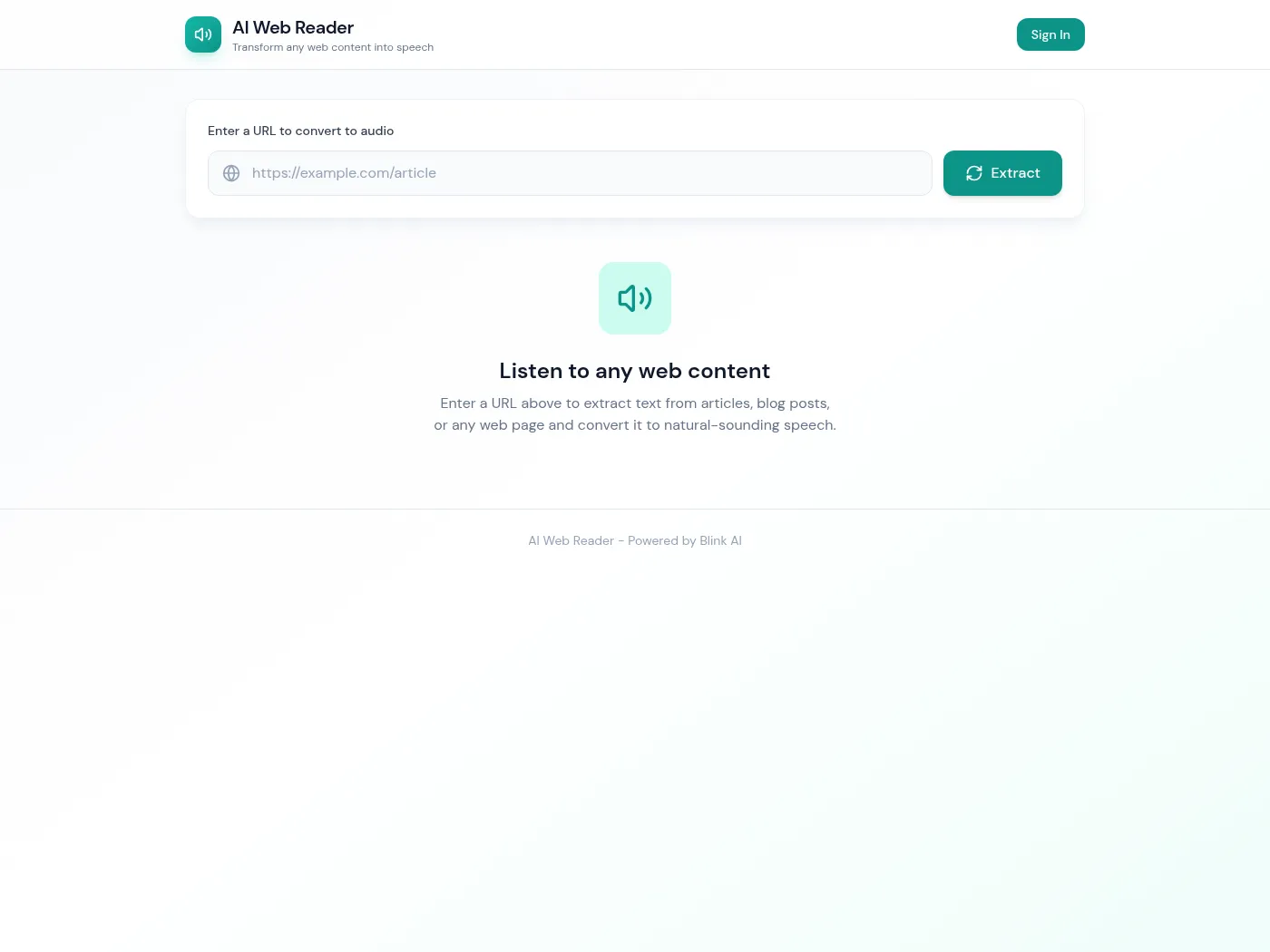 AI Web Reader