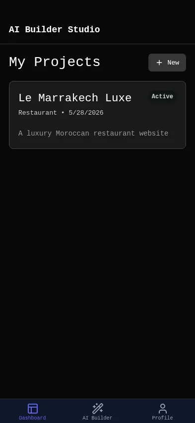 AI WebBuilder Mobile
