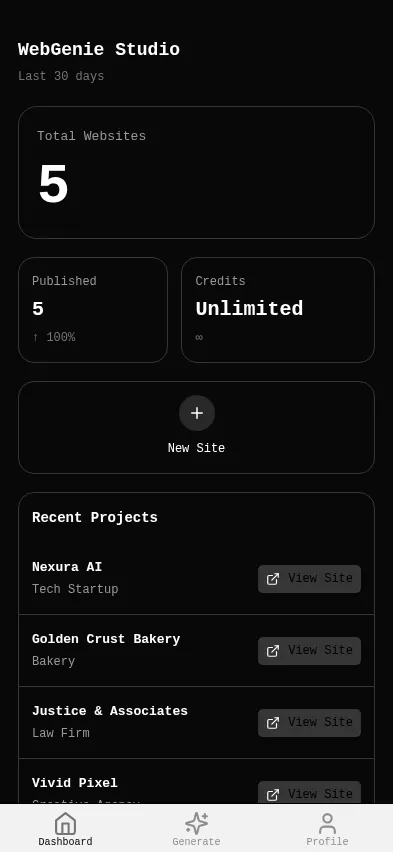 WebGenie AI Studio
