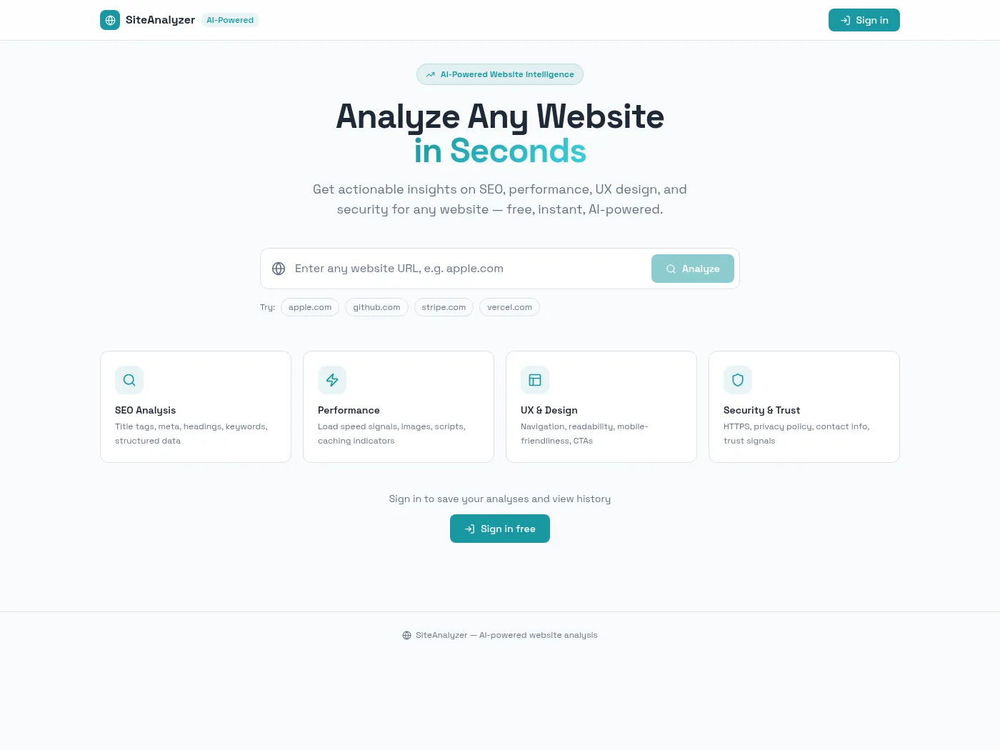 AI Website Analyzer