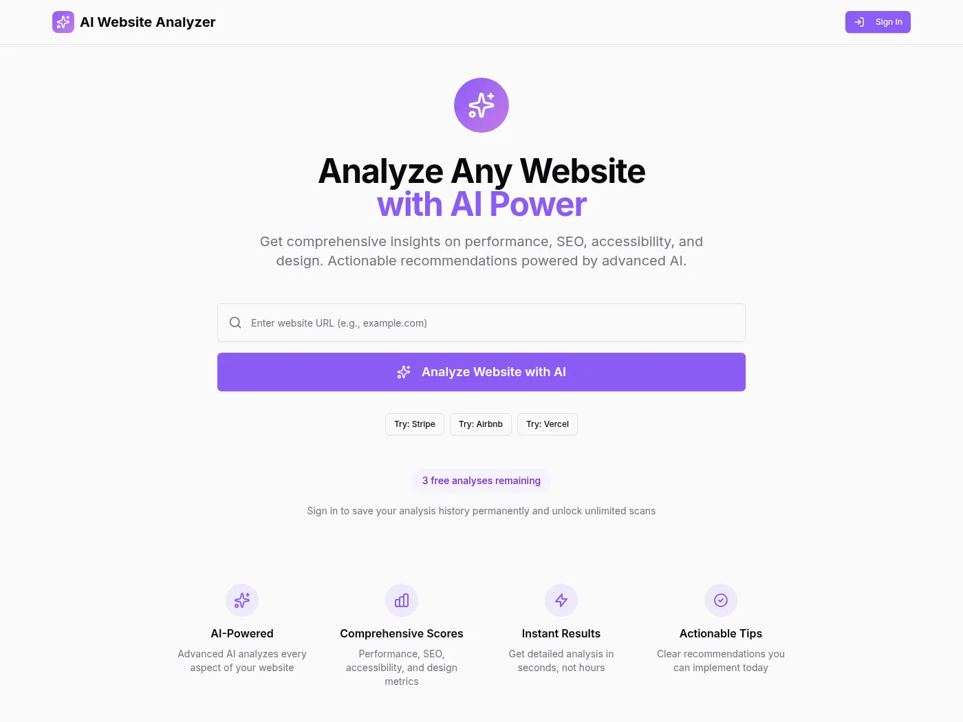 AI Website Analyzer