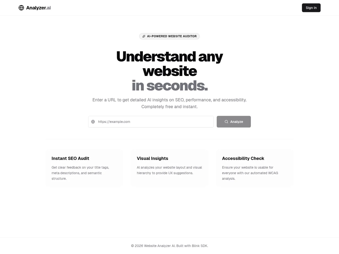 AI Website Analyzer