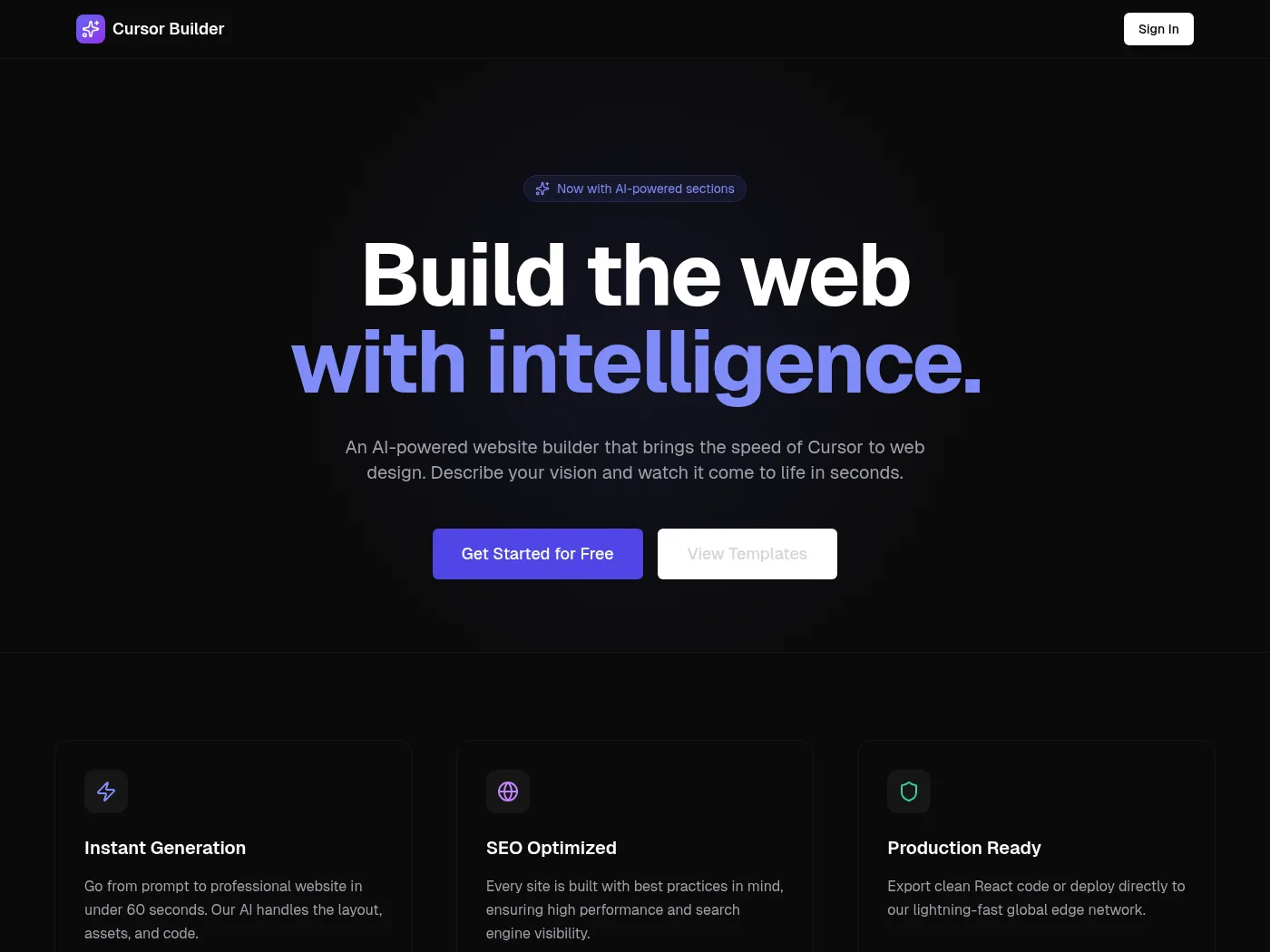 Cursor AI Website Builder