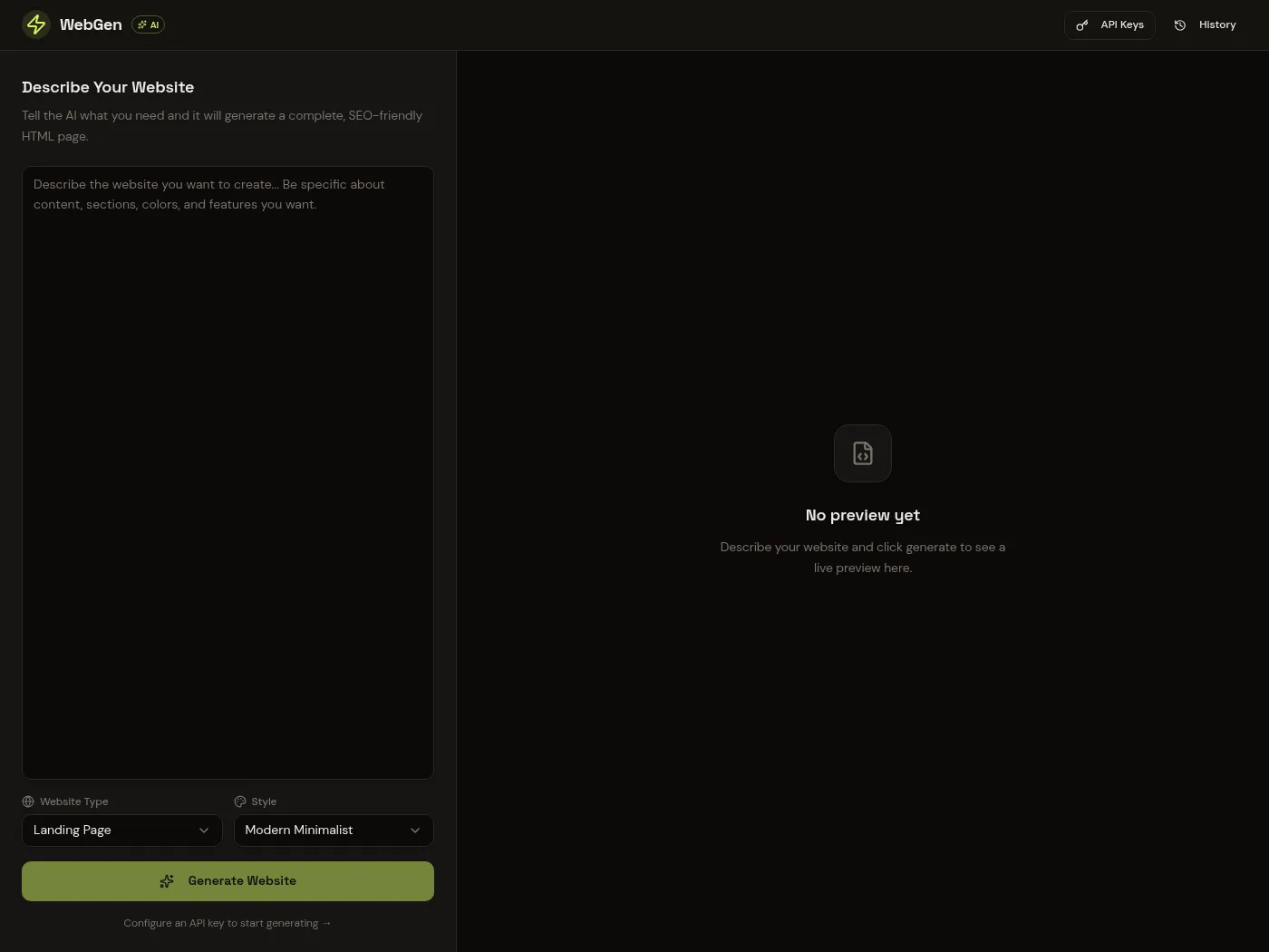 AI WebGen Builder