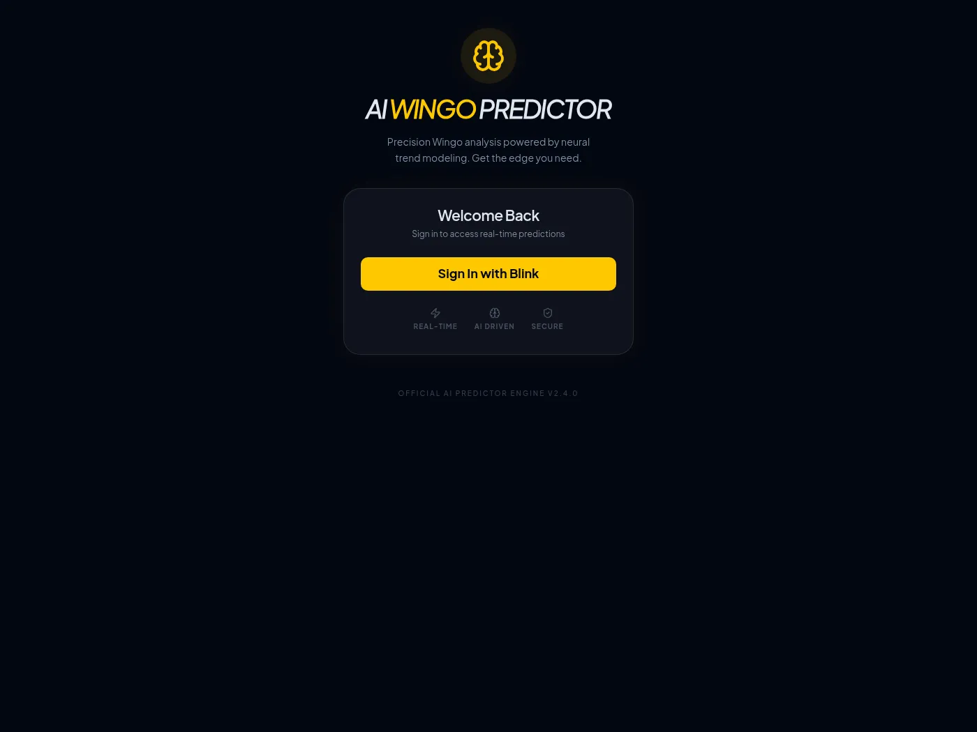 AI Wingo Predictor
