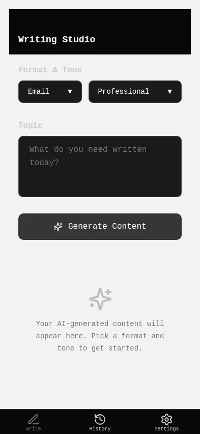 AI Writing Studio