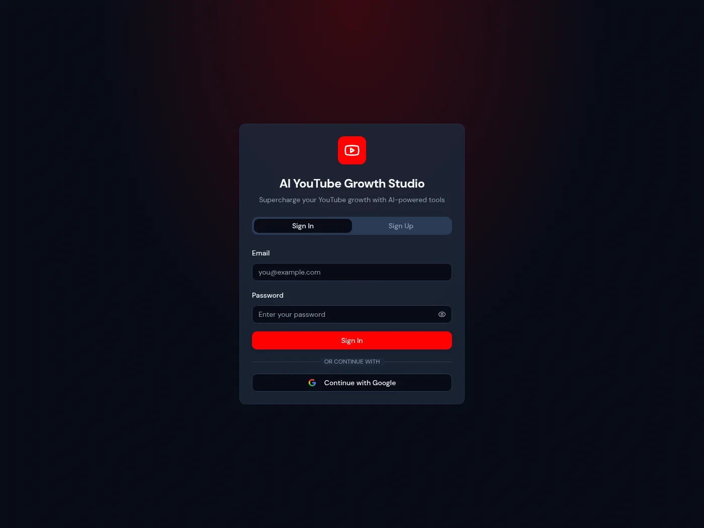 AI YouTube Growth Studio