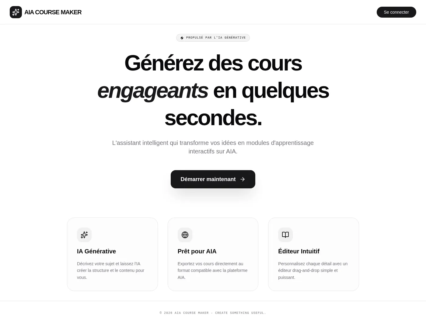AIA Course Maker